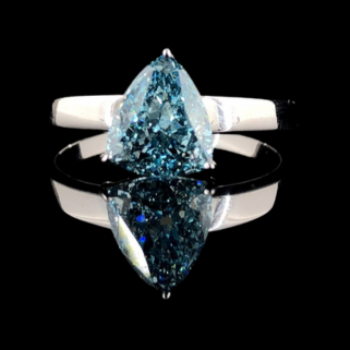 Intense Blue Lab-Grown Diamond Ring